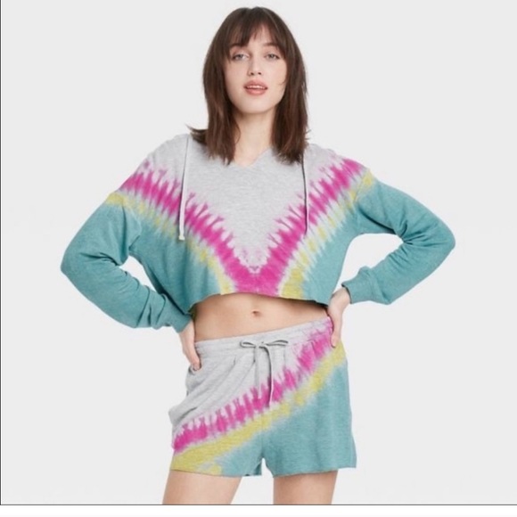 Colsie | Tops | Colsie Tie Dye Crop Top And Shorts Set | Poshmark